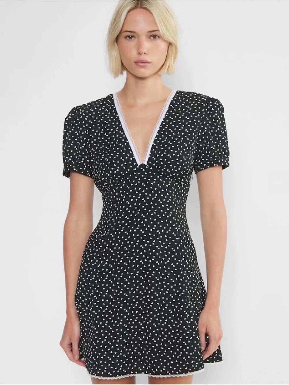 Sunday Best | Dresses | Aritzia Sunday Best Black Mini Dress With White ...